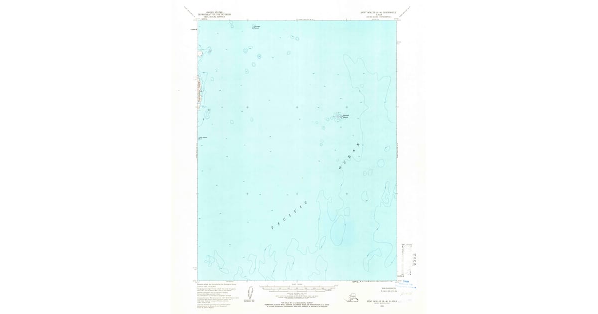 1963 Map of Port Moller A-4, Aleutians East Borough, AK — High-Res ...