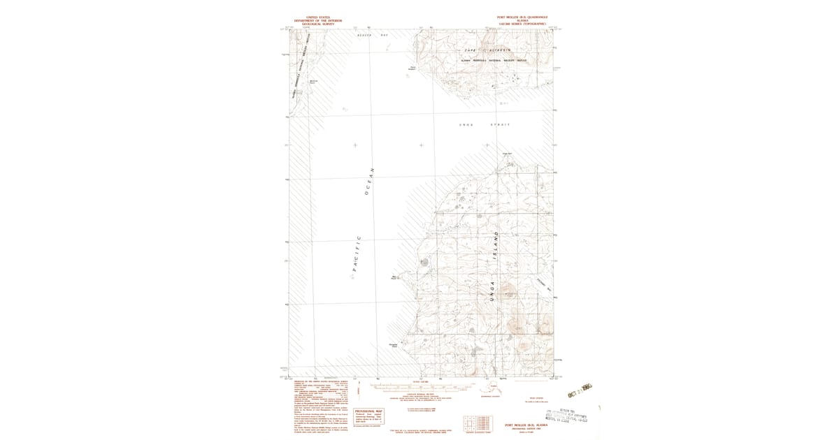 1983 Map of Port Moller B-3, Aleutians East Borough, AK — High-Res ...