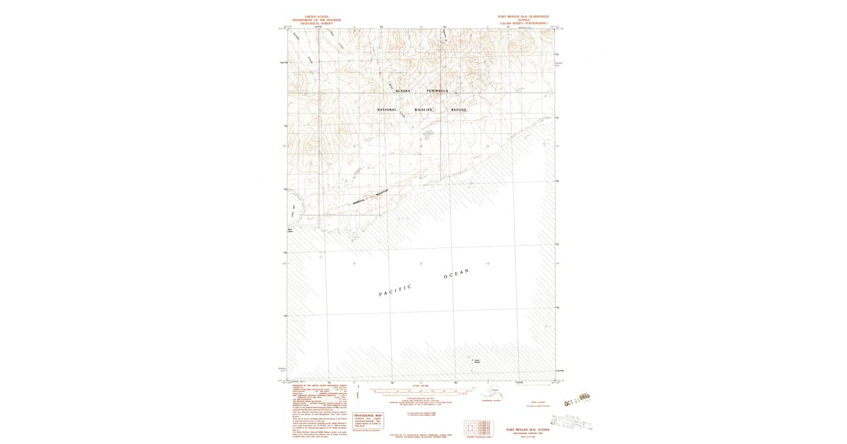 1983 Map of Port Moller B-4, Aleutians East Borough, AK — High-Res ...