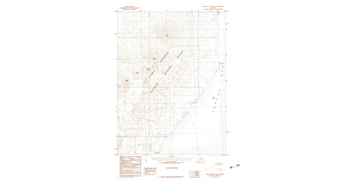 1983 Map of Port Moller B-6, Aleutians East Borough, AK — High-Res ...