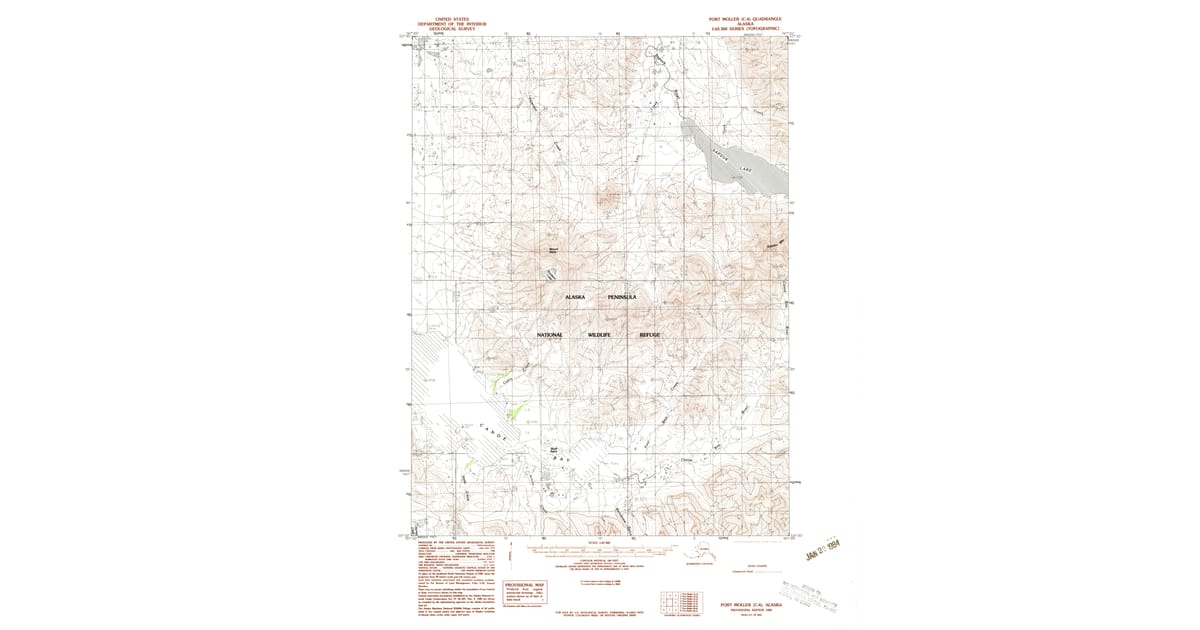 1983 Map of Port Moller C-4, Aleutians East Borough, AK — High-Res ...