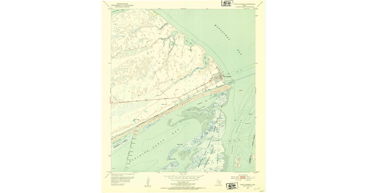 Old Maps of Port O'Connor, TX | Pastmaps