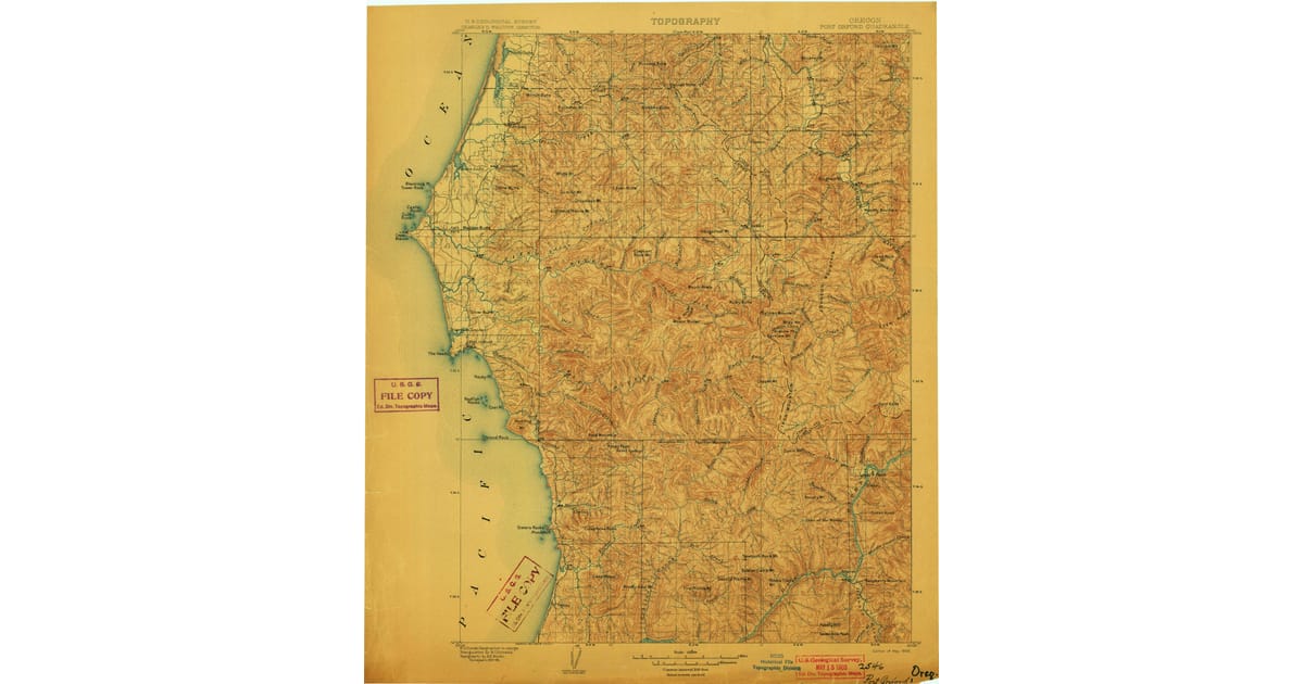 1903 Map of Port Orford, OR — High-Res | Pastmaps