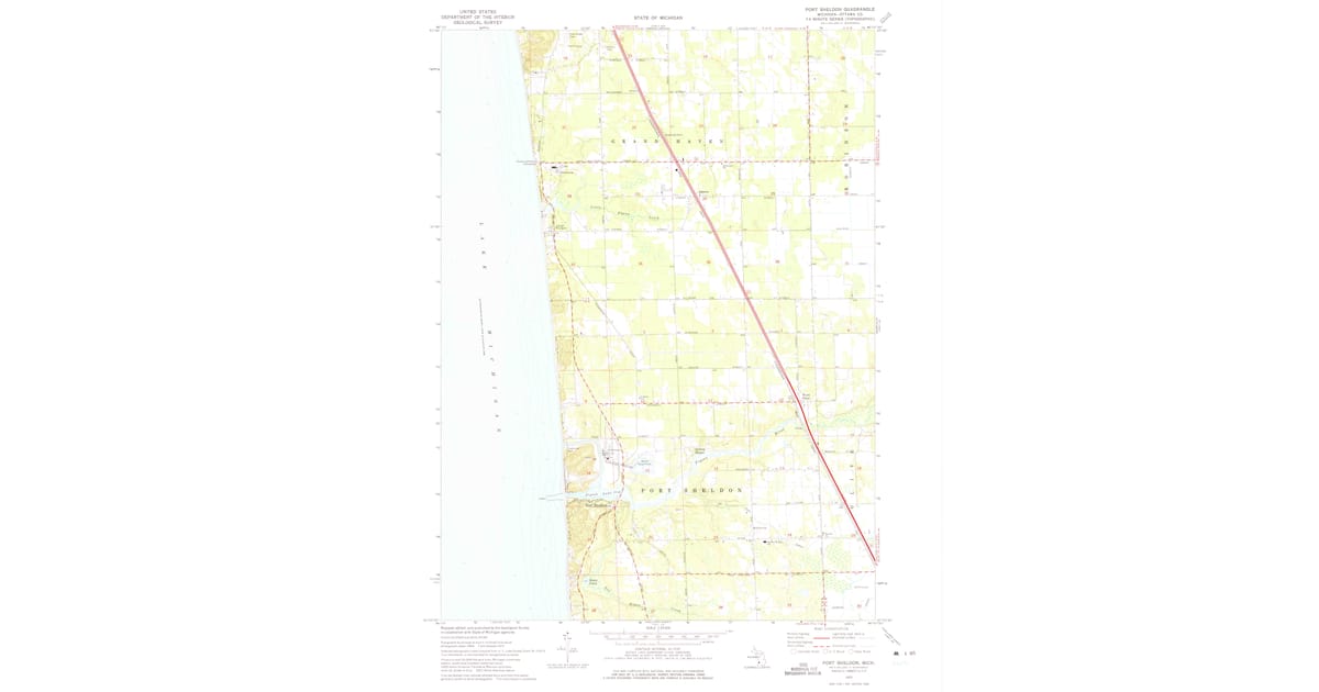 1972 Map of Port Sheldon, Ottawa County, MI — High-Res | Pastmaps