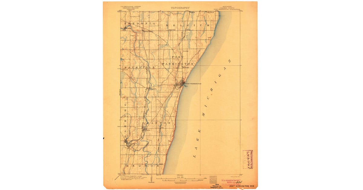1904 Map of Port Washington, WI — High-Res | Pastmaps