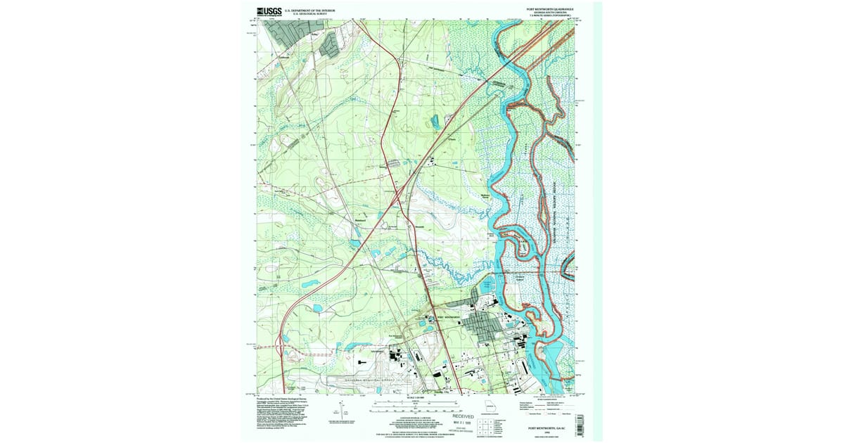 1993 Map of Port Wentworth, GA — High-Res | Pastmaps