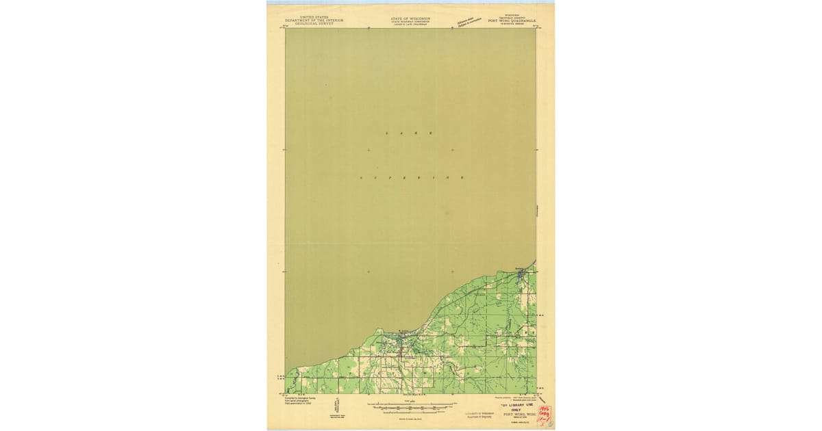 1946 Map of Port Wing, WI — High-Res | Pastmaps