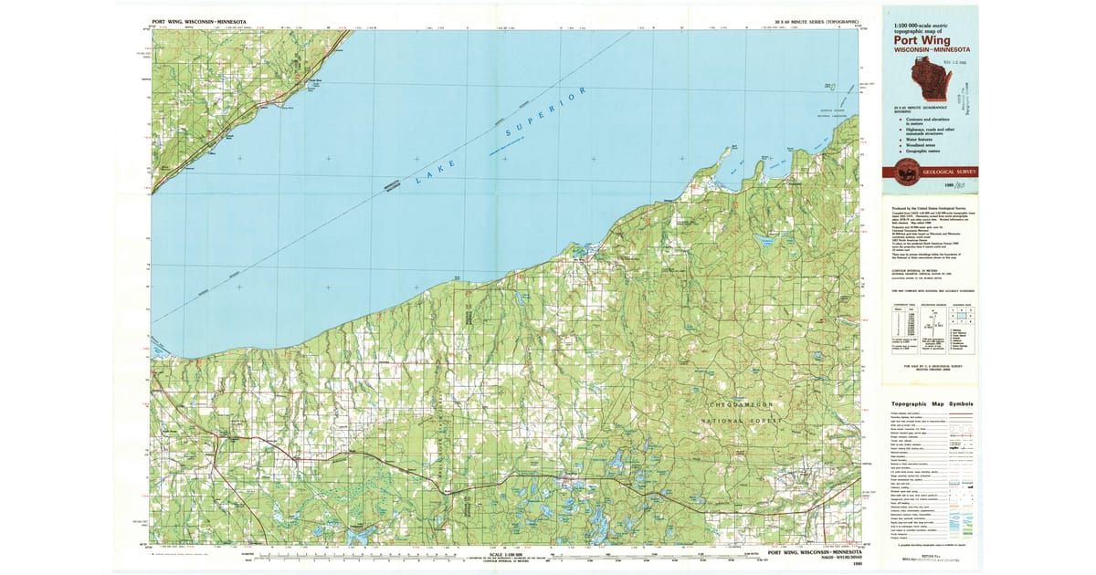 1980s Maps of Wisconsin | Pastmaps