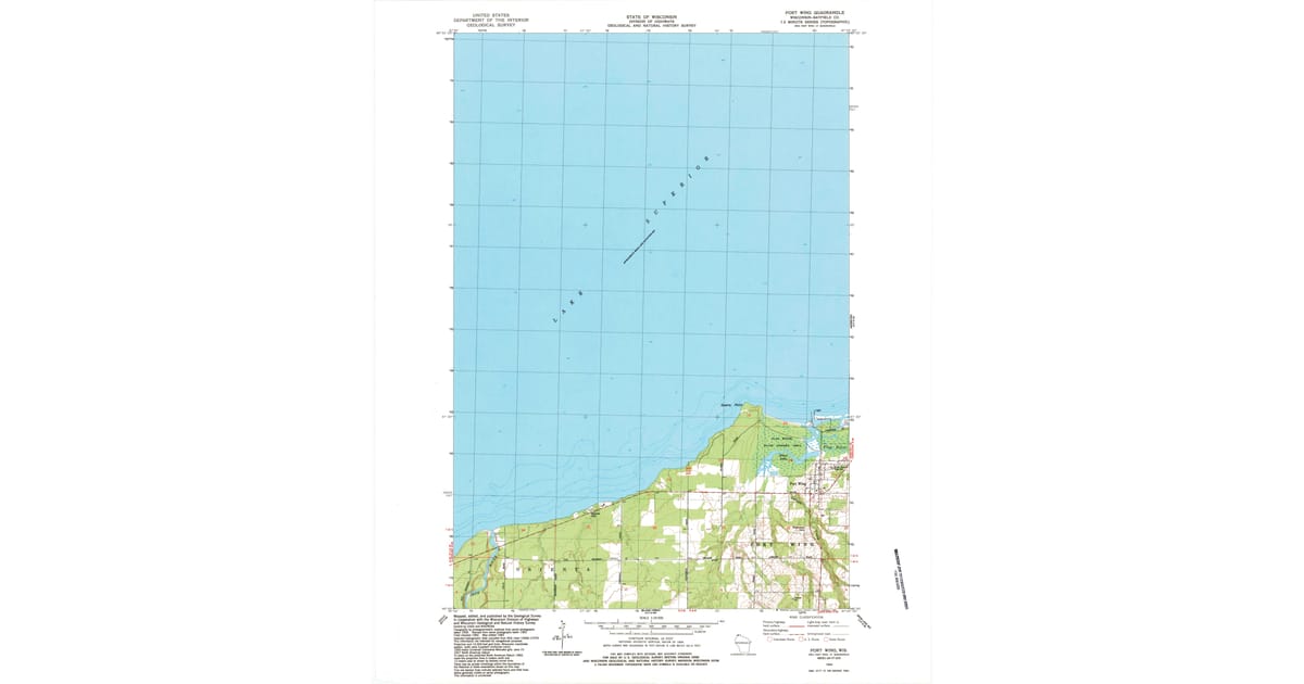 1984 Map of Port Wing, WI — High-Res | Pastmaps