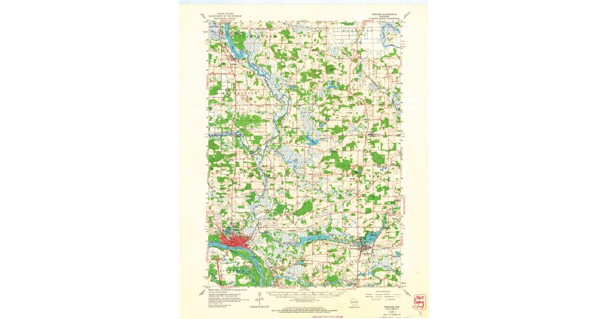 1962 Map of Portage, WI — High-Res | Pastmaps
