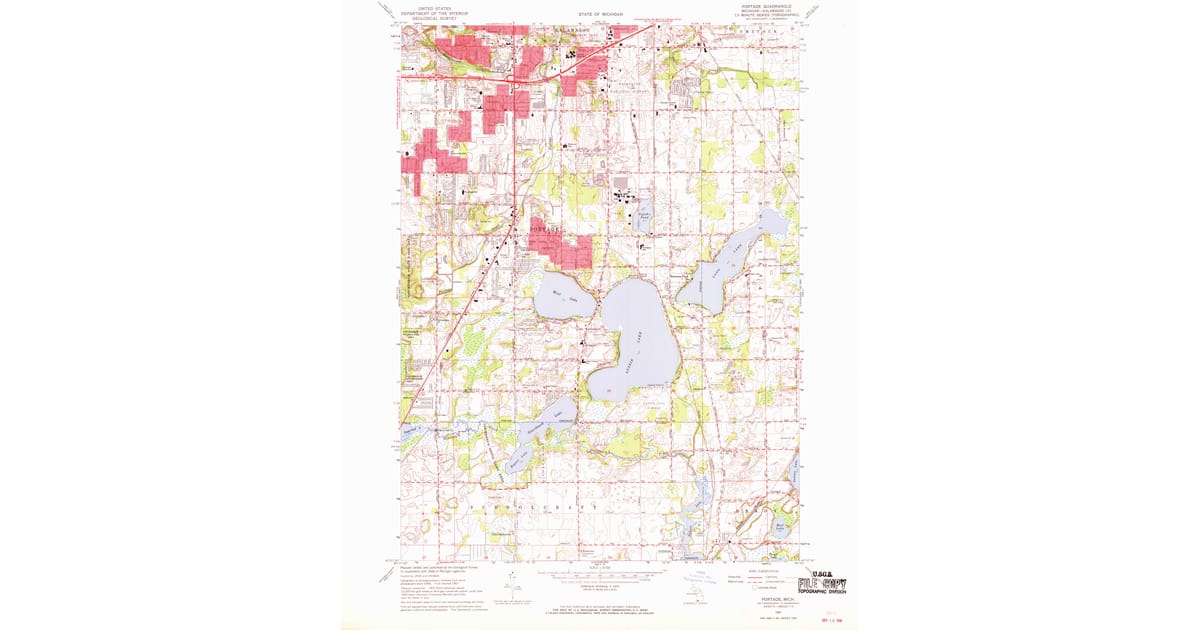 1967 Map of Portage, MI — High-Res | Pastmaps