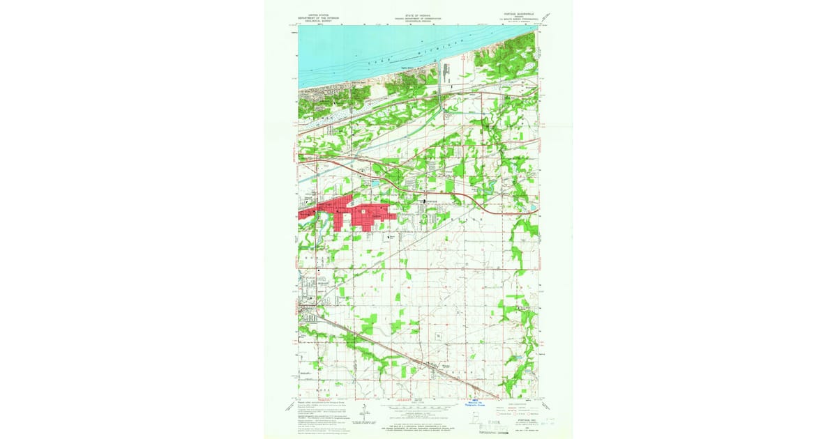 1960 Map of Portage, IN — High-Res | Pastmaps