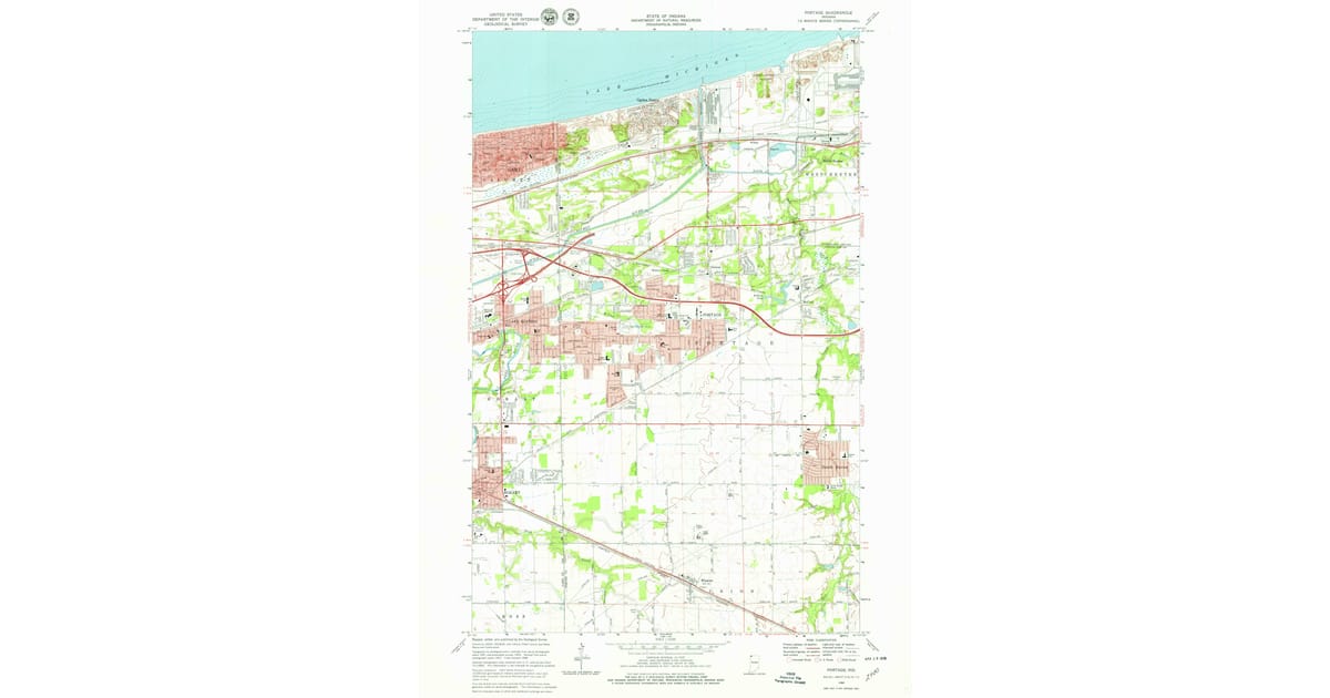 1968 Map of Portage, IN — High-Res | Pastmaps