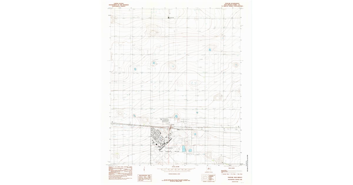 1985 Map of Portair, Curry County, NM — High-Res | Pastmaps