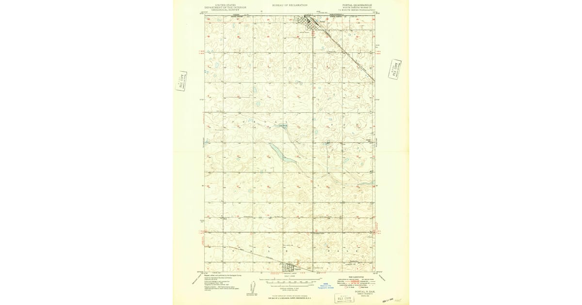 1949 Map of Portal, ND — High-Res | Pastmaps