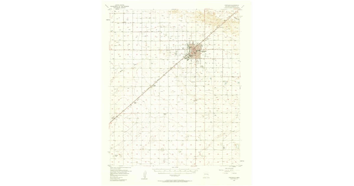 1957 Map of Portales, NM — High-Res | Pastmaps