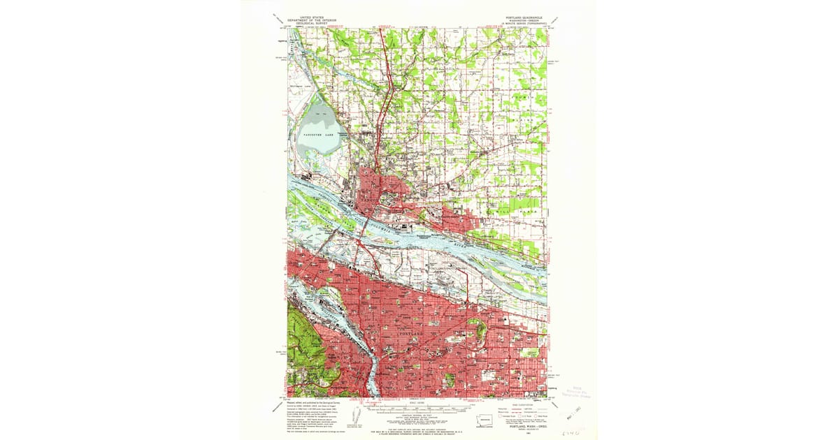 1961 Map of Portland, OR — High-Res | Pastmaps