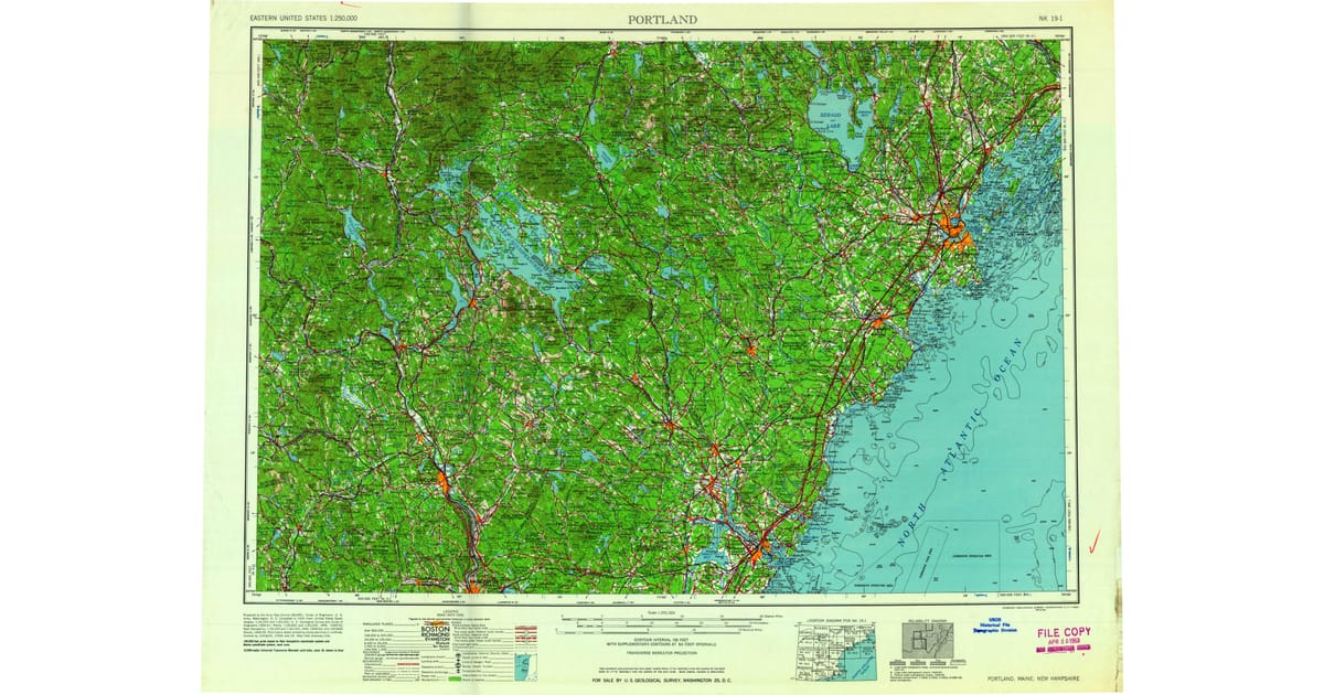 1950s Maps of Gray, ME | Pastmaps