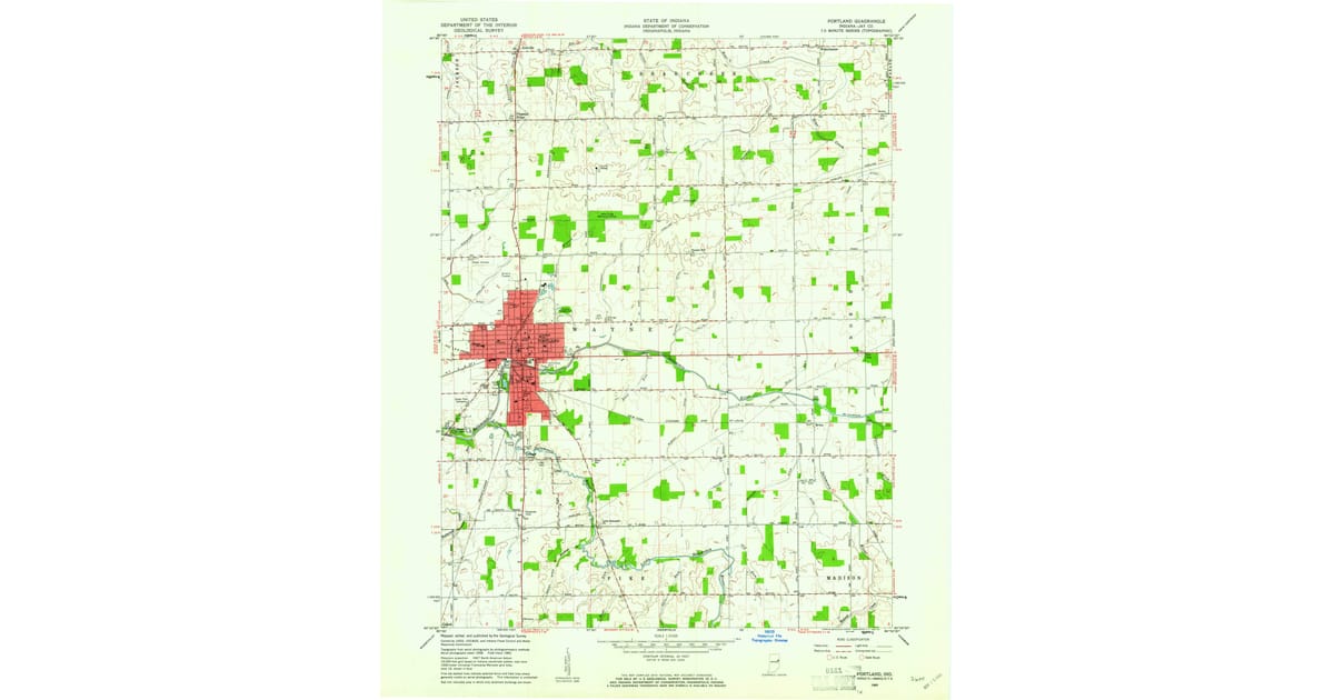 1960 Map of Portland, IN — High-Res | Pastmaps