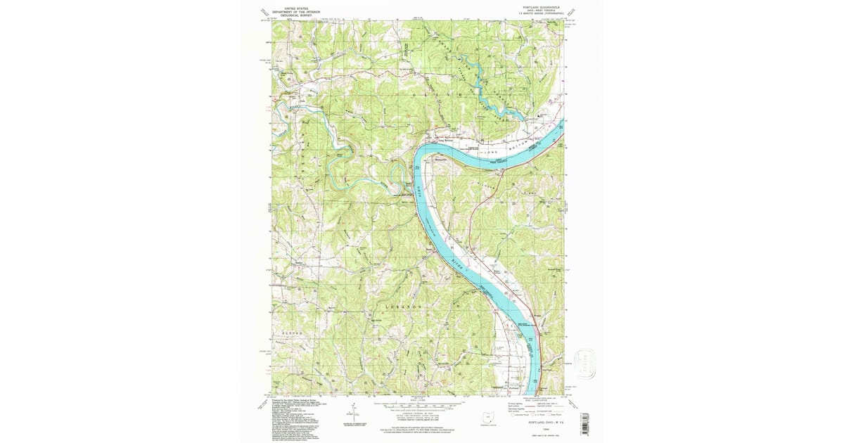 1990s Maps of Portland, OH | Pastmaps