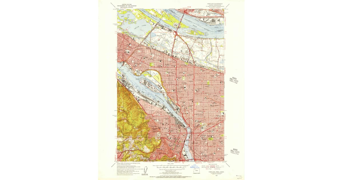 1954 Map of Portland, OR — High-Res | Pastmaps