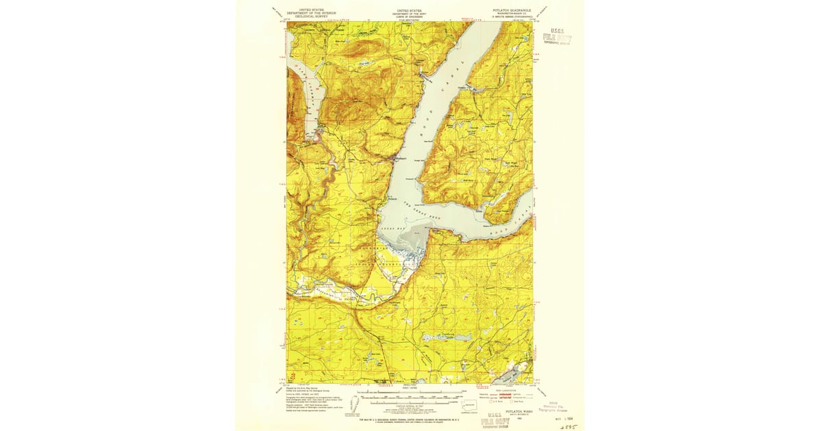 1952 Map of Potlatch, Mason County, WA — High-Res | Pastmaps