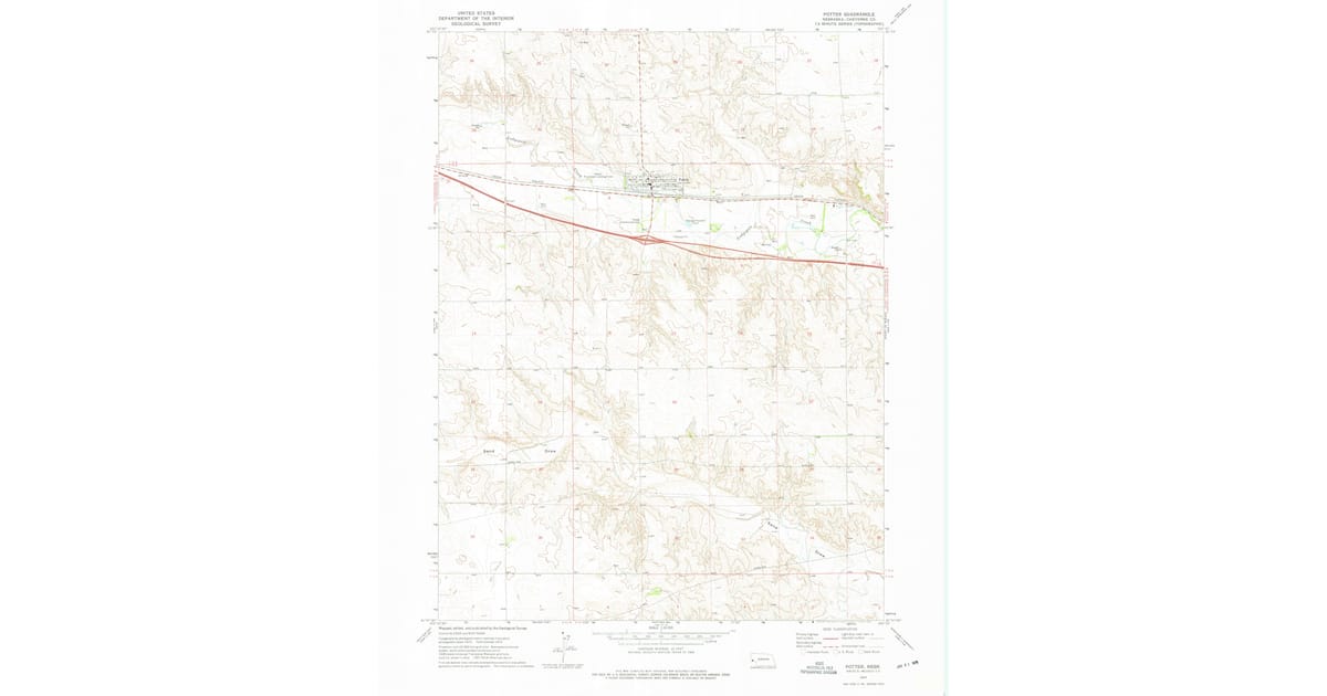 1972 Map of Potter, NE — High-Res | Pastmaps