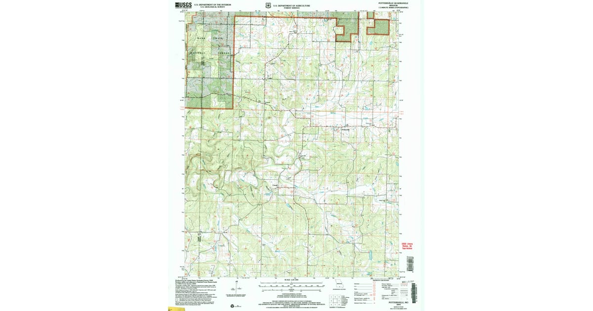 2004 Map of Pottersville, Howell County, MO — High-Res | Pastmaps