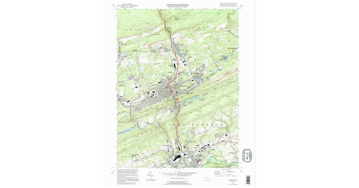 1990s Maps of Connor, North Manheim Township | Pastmaps
