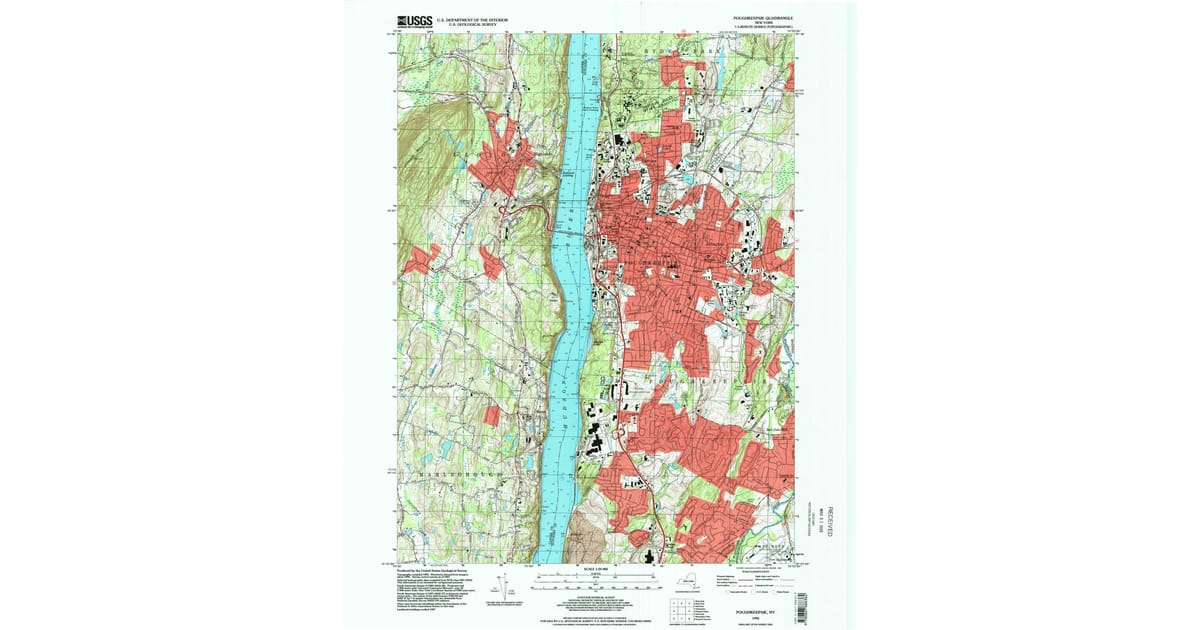 1995 Map of Poughkeepsie, NY — High-Res | Pastmaps