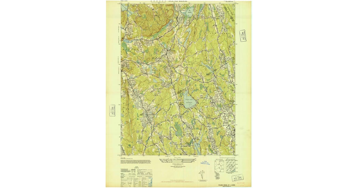 1947 Map of Pound Ridge, Westchester County, NY — High-Res | Pastmaps