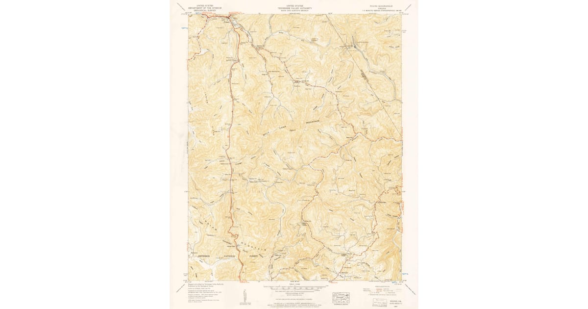 1957 Map of Pound, VA — High-Res | Pastmaps