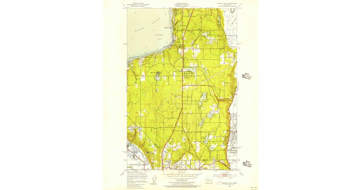 1949 Map of Poverty Bay, King County, WA — High-Res | Pastmaps