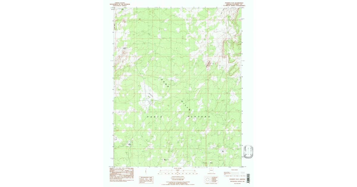 1985 Map of Poverty Flat, Coconino County, AZ — High-Res | Pastmaps