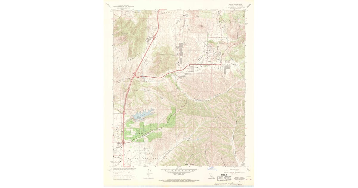 1967 Map of Poway, CA — High-Res | Pastmaps