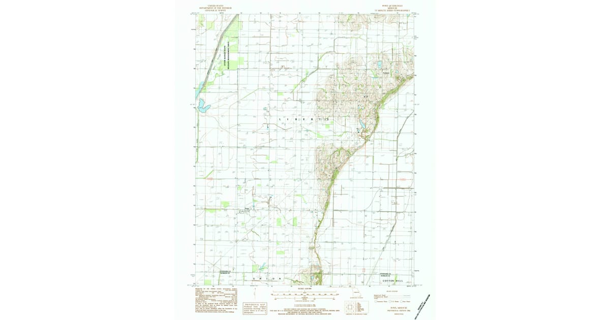 1984 Map of Powe, Stoddard County, MO — High-Res | Pastmaps