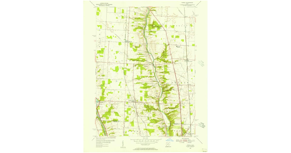 1955 Map of Powell, OH — High-Res | Pastmaps