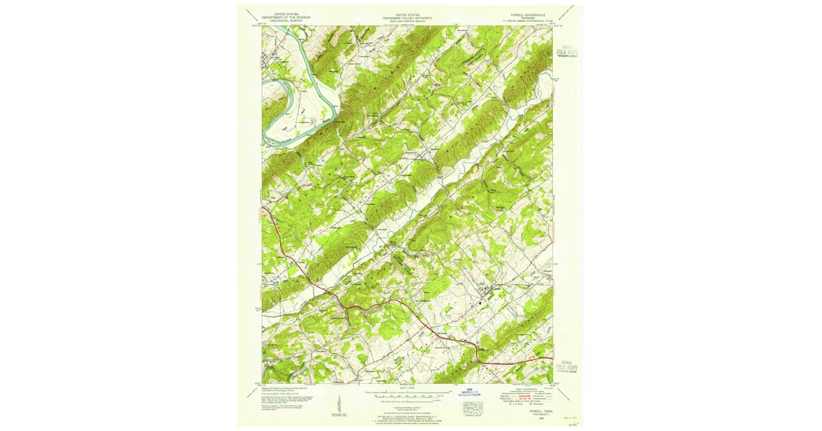 1950s Maps of Claxton, TN | Pastmaps