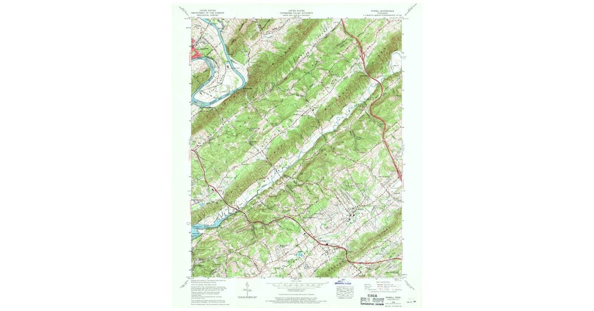 1968 Map of Powell, TN — High-Res | Pastmaps
