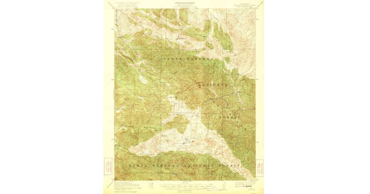 1922 Map of Pozo, San Luis Obispo County, CA — High-Res | Pastmaps