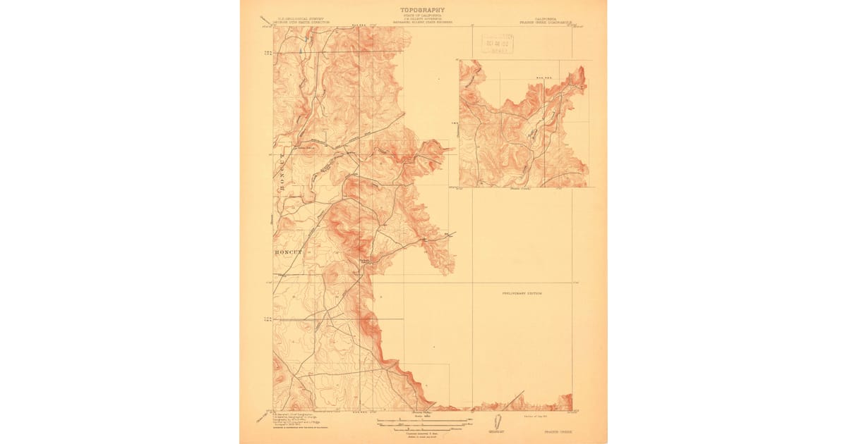 1912 Map of Prairie Creek, Yuba County, CA — High-Res | Pastmaps