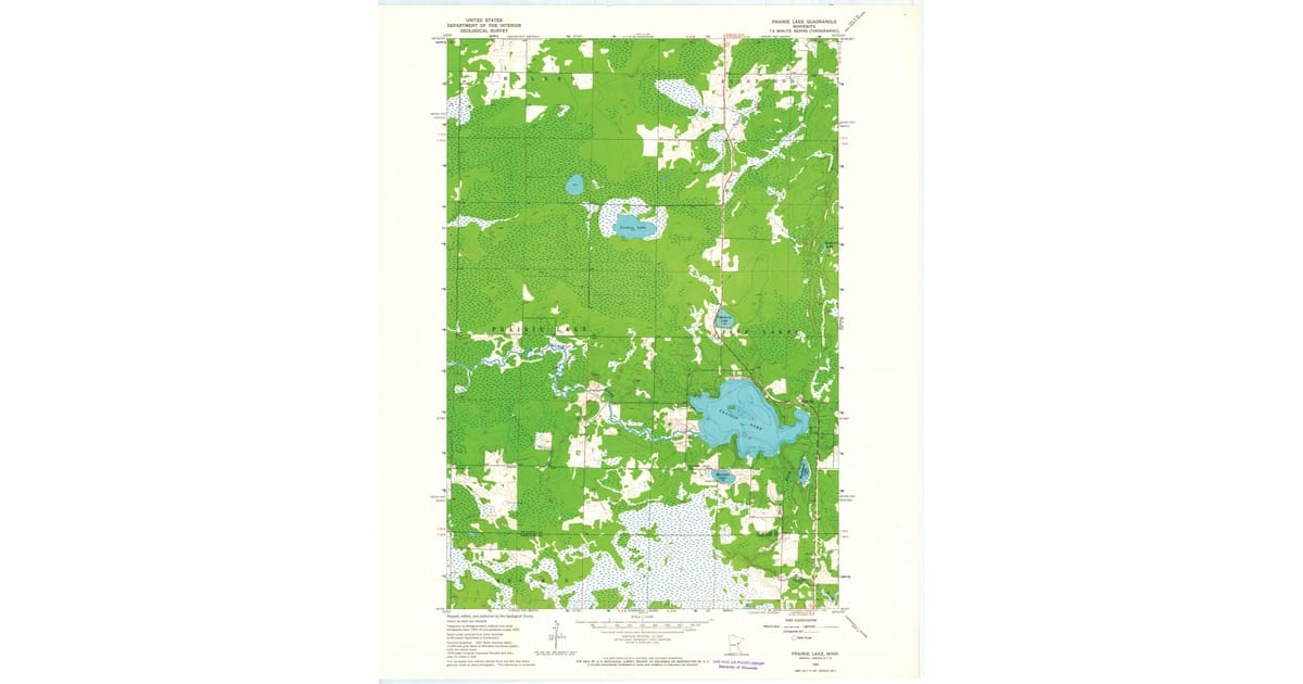 1963 Map of Prairie Lake, St. Louis County, MN — High-Res | Pastmaps