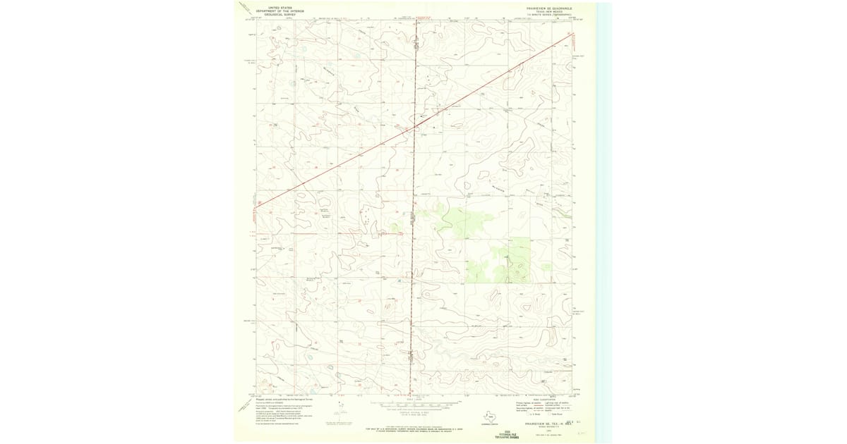 1970 Map of Prairieview SE, Yoakum County, TX — High-Res | Pastmaps