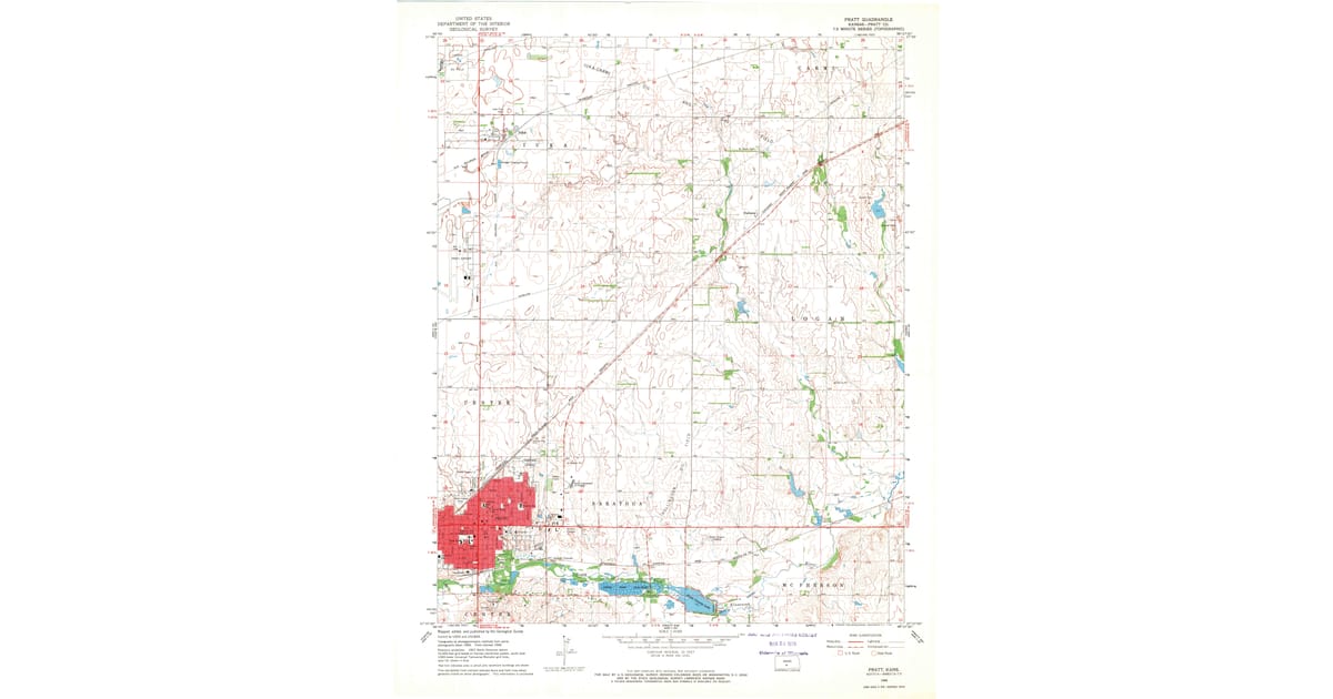 1968 Map of Pratt, KS — High-Res | Pastmaps