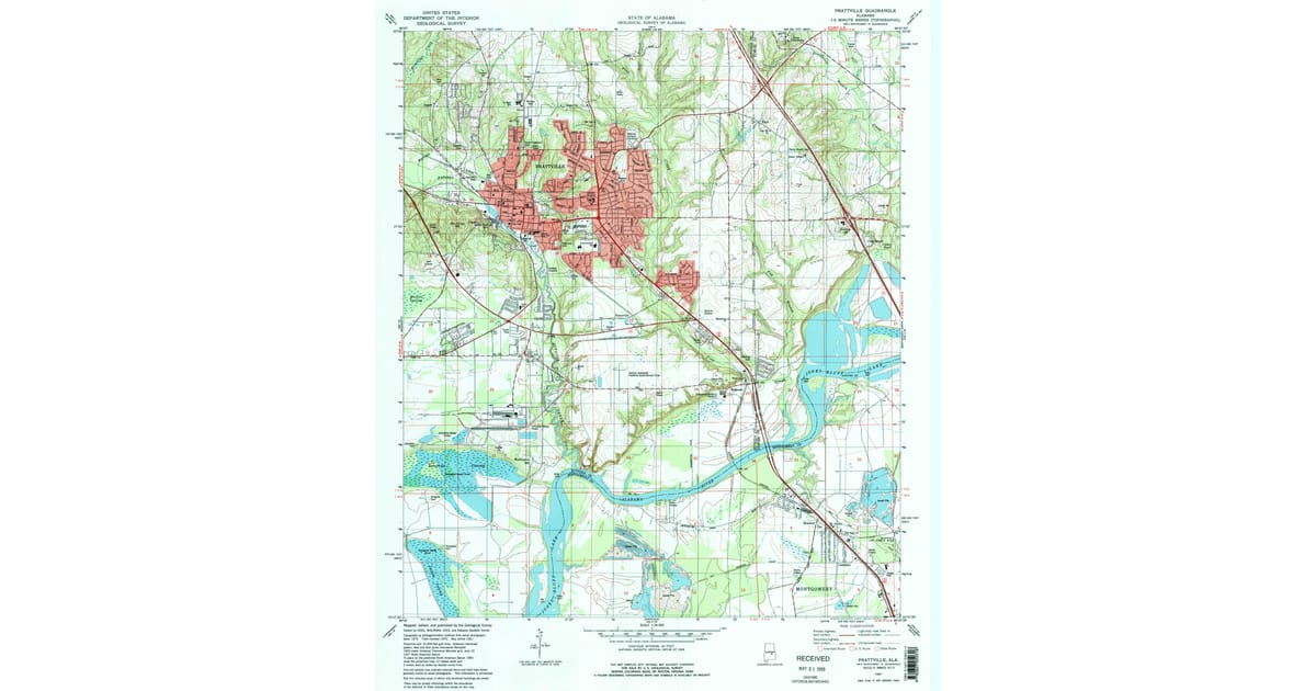 1981 Map of Prattville, AL — High-Res | Pastmaps