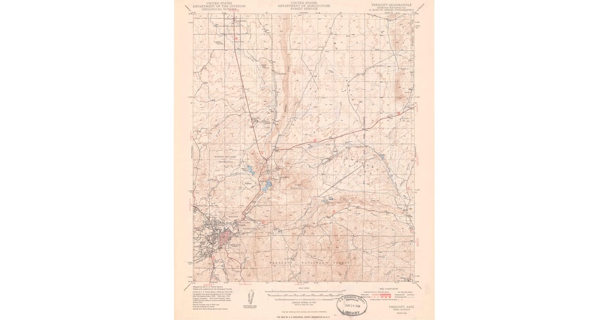 1948 Map of Prescott, AZ — High-Res | Pastmaps