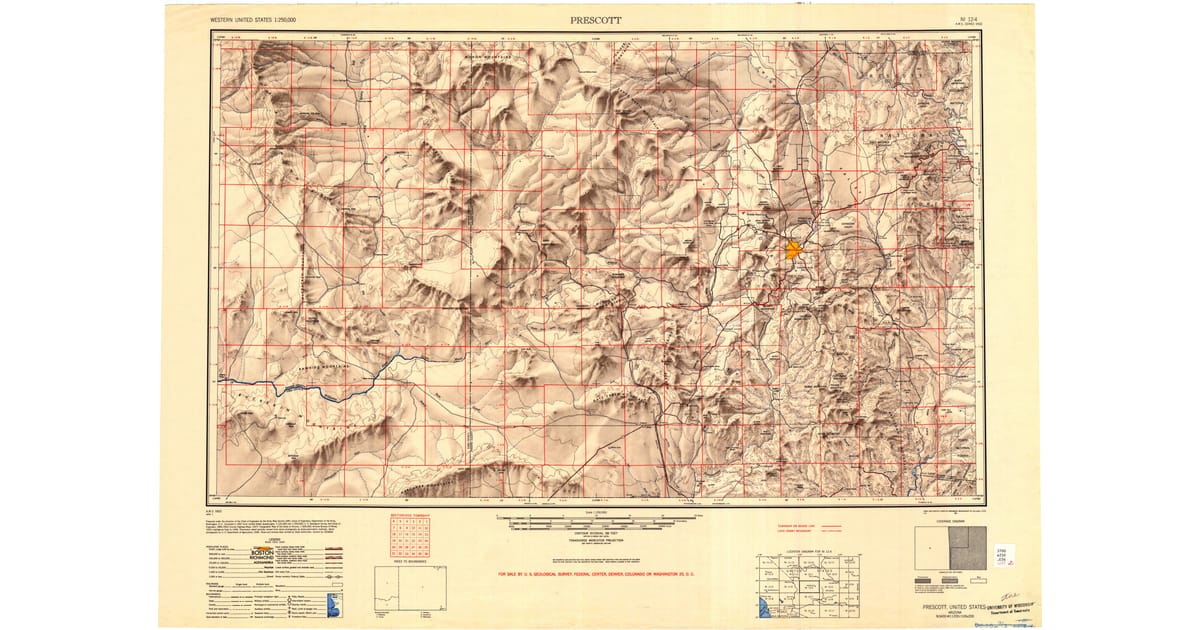1950 Map of Prescott, AZ — High-Res | Pastmaps