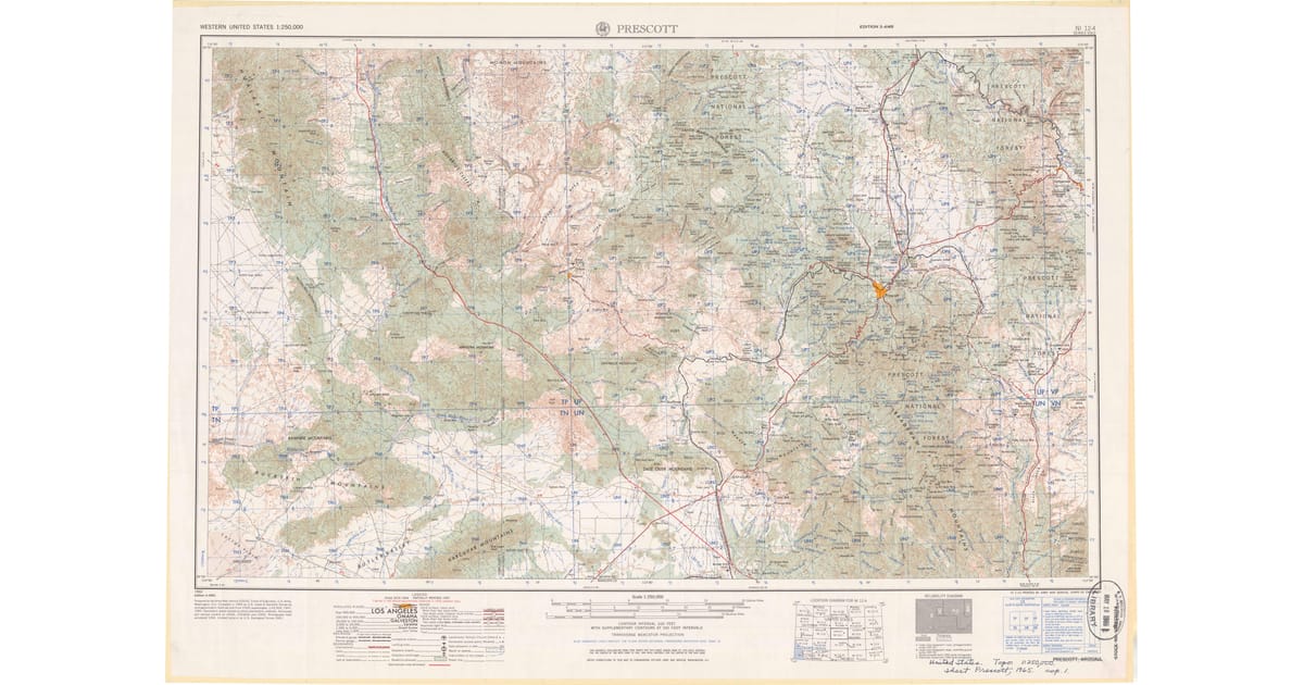 1965 Map of Prescott, AZ — High-Res | Pastmaps