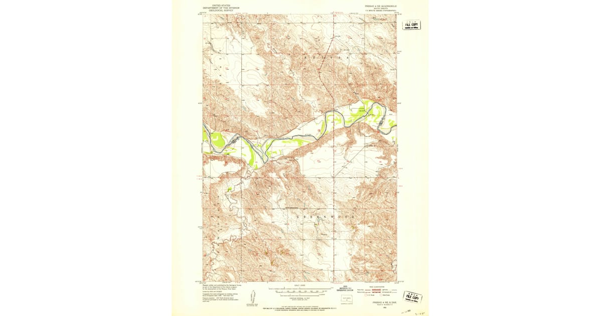 1951 Map of Presho 4 NE, Tripp County, SD — High-Res | Pastmaps