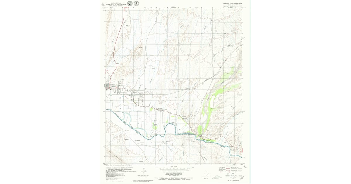 1979 Map of Presidio East, Presidio County, TX — High-Res | Pastmaps